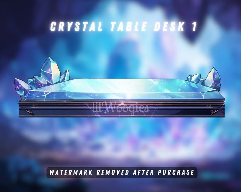 Vtuber Crystal Table Desks 5x | Pngtuber | Transparent Props | Cute ...