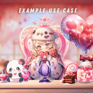 5x Cute Valentine Love Potions | Vtuber Assets | Cute Perfume | Anime ...