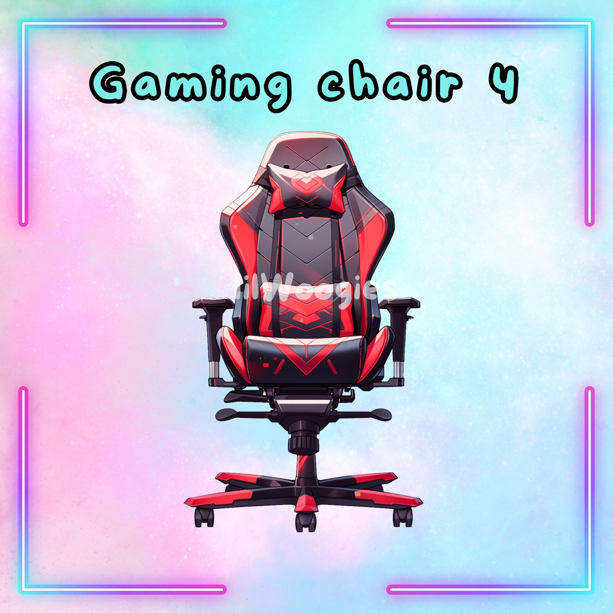 5x Vtuber Gaming Chairs Transparent Cute Kawaii Pink - Etsy