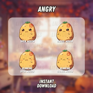 Chibi Potato Pngtuber | Kawaii | Ready for Twitch | Vtuber Avatar ...