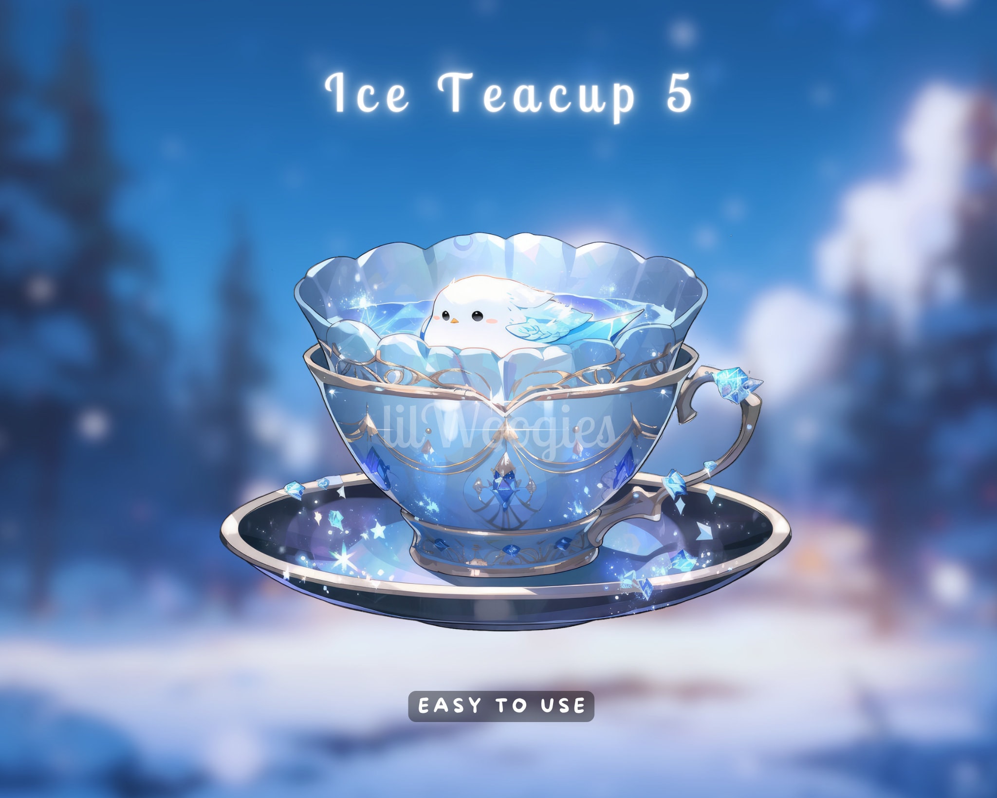5x Ice Cup Teacups Pngtuber Transparent Cute Vtuber Assets Christmas ...