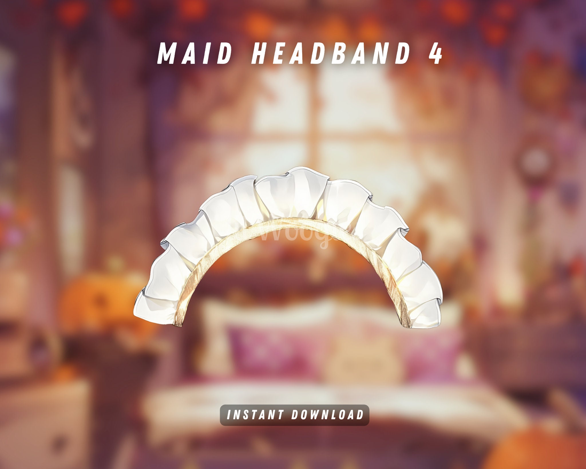 5x Vtuber Maid Hat Assets Mobcap Cute Bonnet Transparent Overlay ...