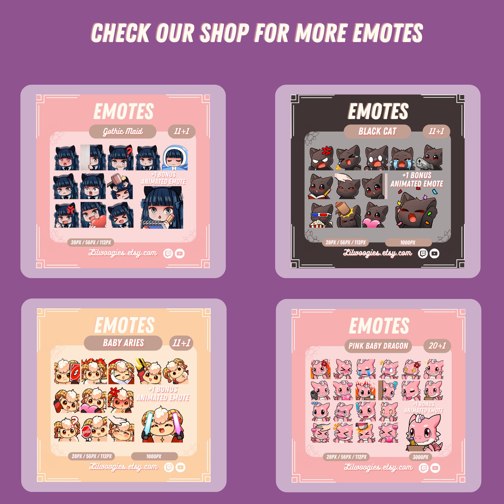Cute Chibi Girl EMOTES (10) | Twitch | Youtube | Discord | Streaming ...
