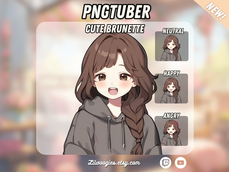 Kawaii Woman Pngtuber | Kawaii | Ready for Twitch | Streamlabs | Vtuber ...