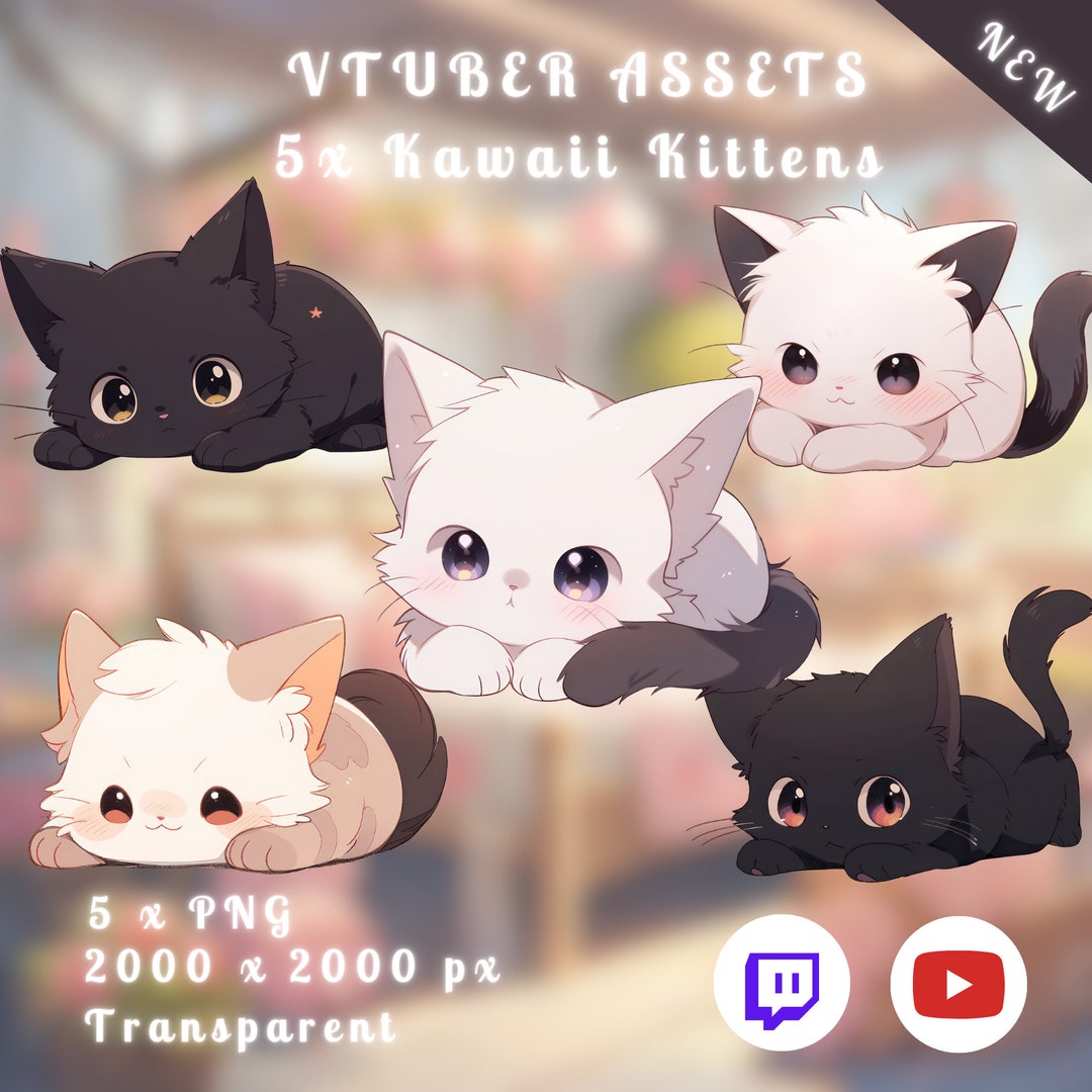 5x Kawaii Kittens | Best Friends | Vtuber Pets | Cute Cats | Anime ...