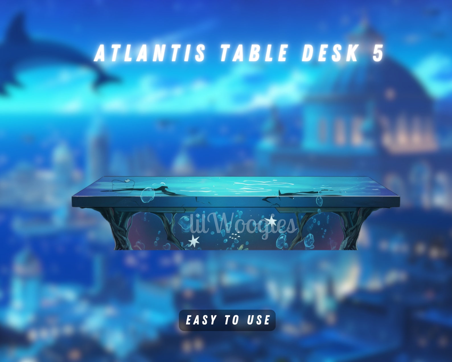 Vtuber Atlantis Table Desks 5x | Pngtuber | Transparent Props | Cute ...