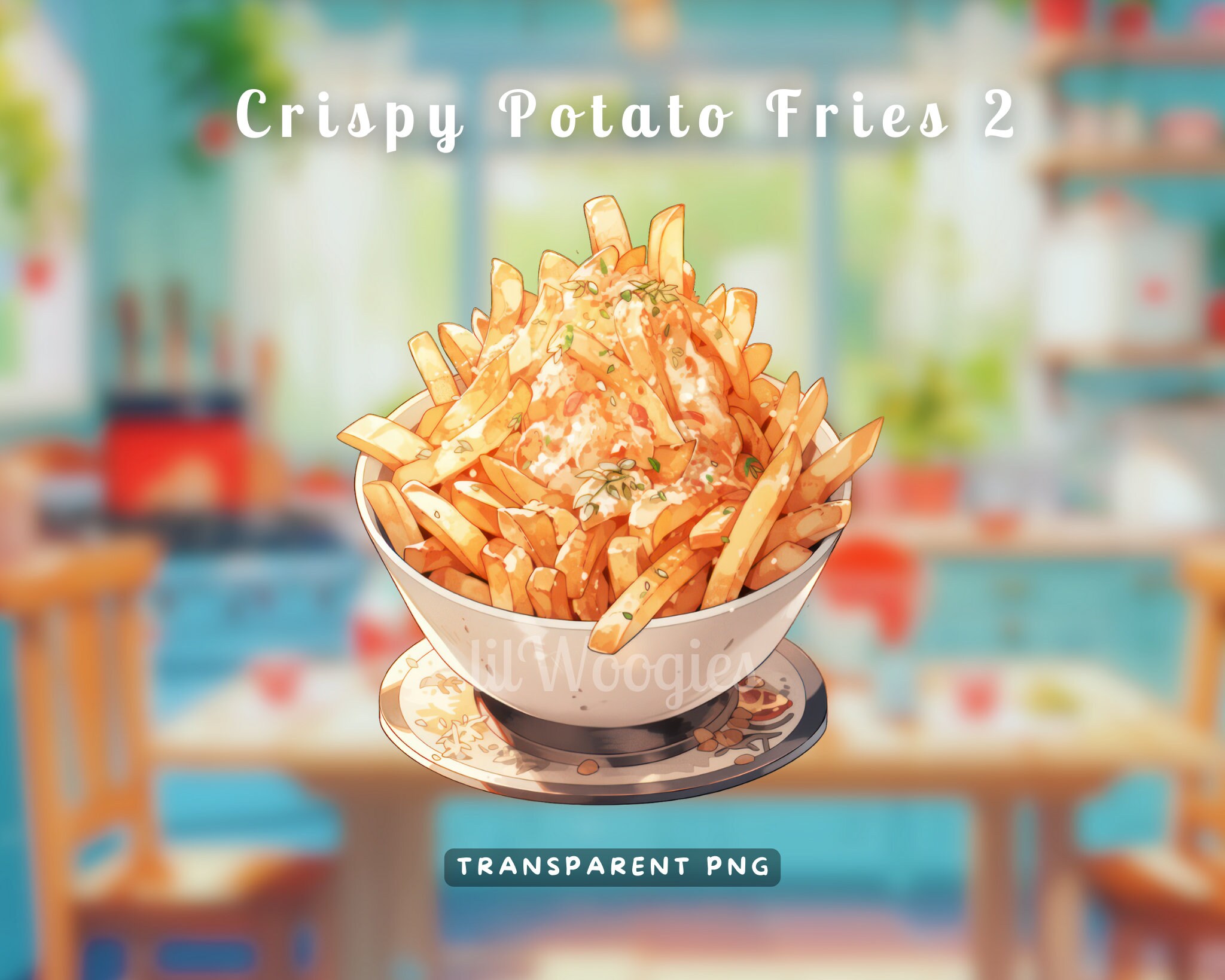 Vtuber Crispy Fries 5x | Pngtuber | Transparent Props | Cute Snacks ...