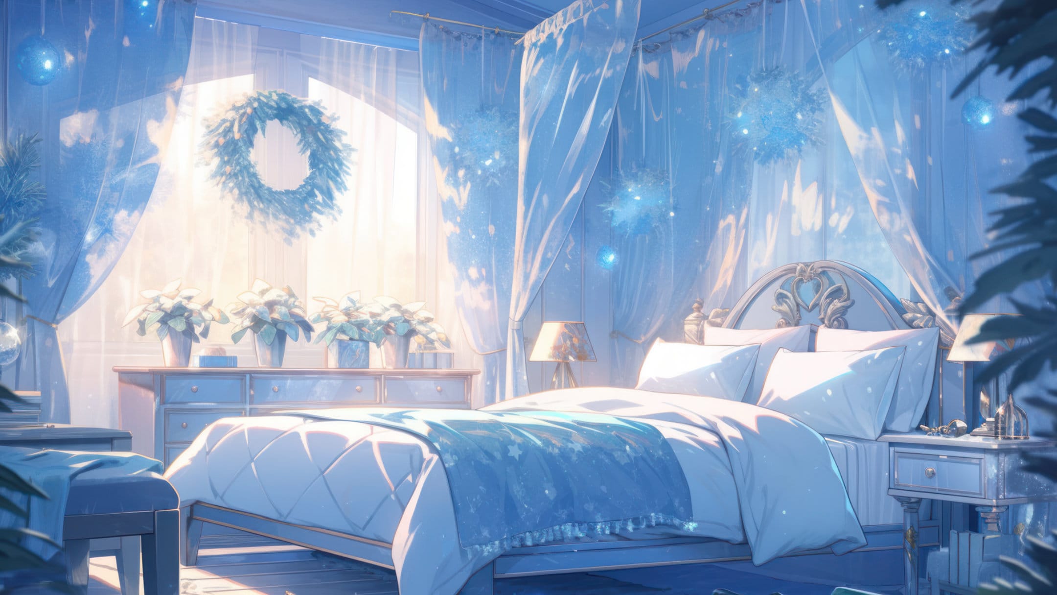 4x Animated Snow Rooms Background Vtuber Overlay Twitch Stream Cozy ...