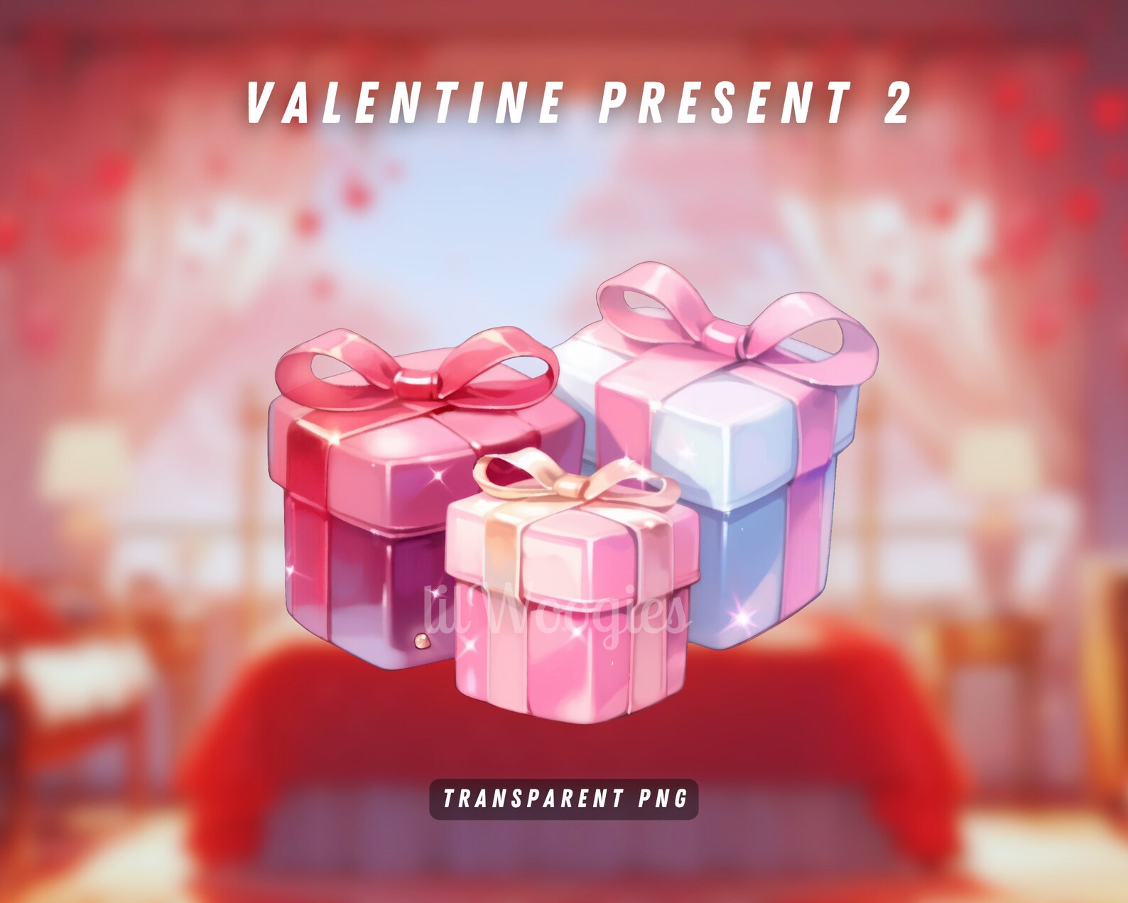 5x Valentine Presents Love-themed Gifts Vtuber Assets Anime Pngtuber ...