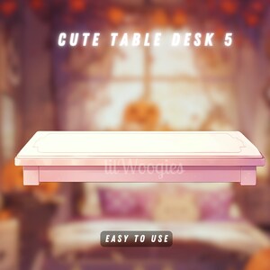 Vtuber Cute Table Desks 5x | Pngtuber | Transparent Props | Cute ...