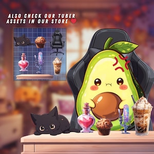 Chibi Avocado Pngtuber | Kawaii | Ready for Twitch | Vtuber Avatar ...