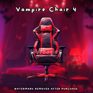 4x Vtuber Vampire Chairs | Transparent | Cute | Kawaii | Halloween ...