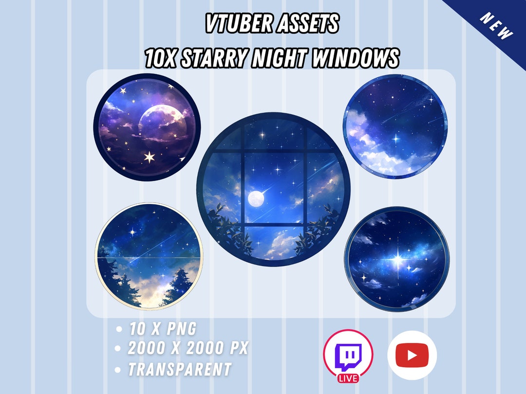 Vtuber Windows Sun Set 10x | Pngtuber | Transparent Props | Cute ...