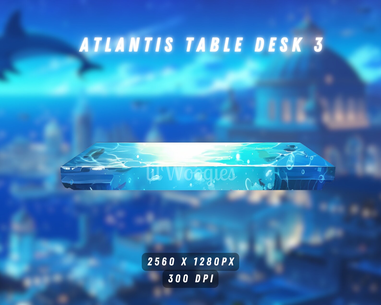 Vtuber Atlantis Table Desks 5x | Pngtuber | Transparent Props | Cute ...