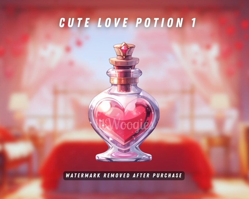 5x Cute Valentine Love Potions Vtuber Assets Cute Perfume Anime ...