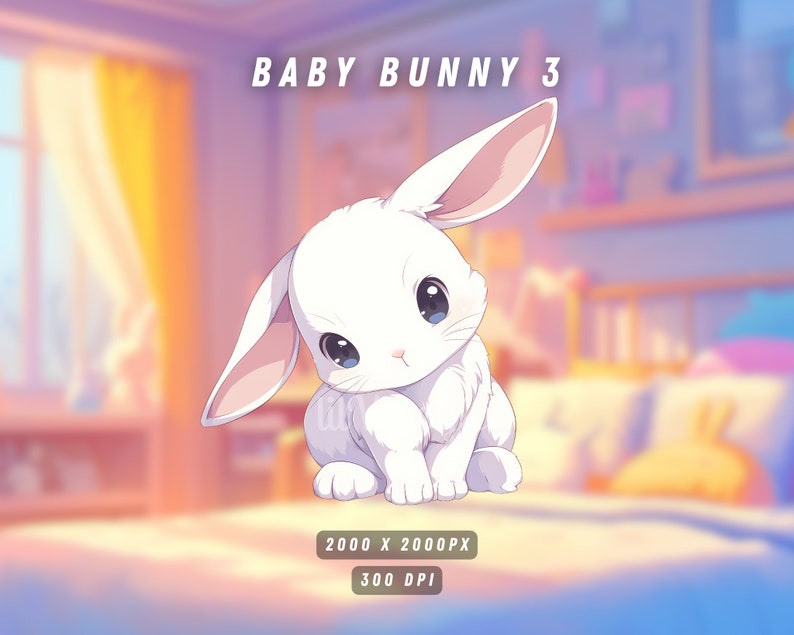 5x VTUBER Baby Bunny | Fantasy | Kawaii Pets | Cute | Anime | Rabbit ...