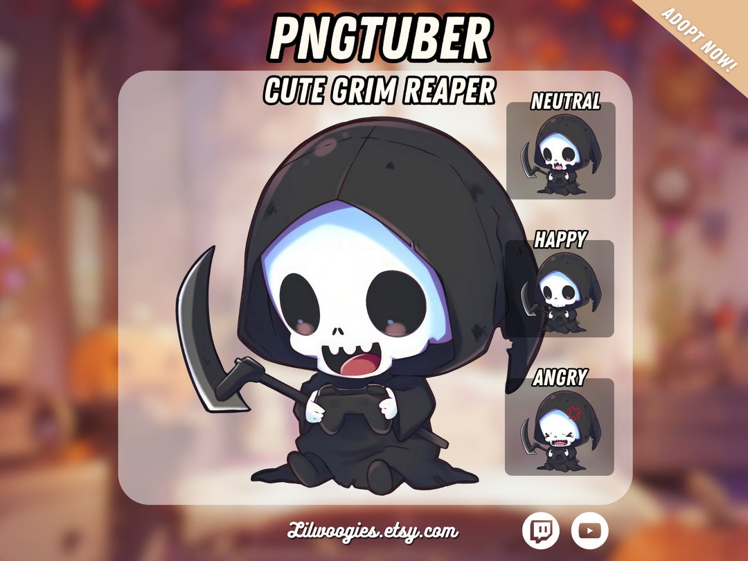 Pngtuber - Grimreaper | Kawaii | Chibi | Ready for Twitch | Vtuber ...
