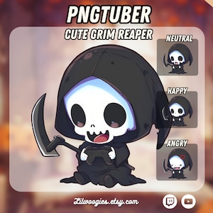 Pngtuber - Grimreaper | Kawaii | Chibi | Ready for Twitch | Vtuber ...