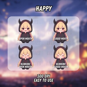 Cute Demon Girl Pngtuber | Kawaii | Ready for Twitch | Vtuber Avatar ...