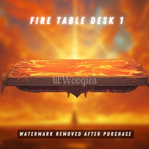 Vtuber Fire Table Desks 5x | Pngtuber | Transparent Props | Cute ...