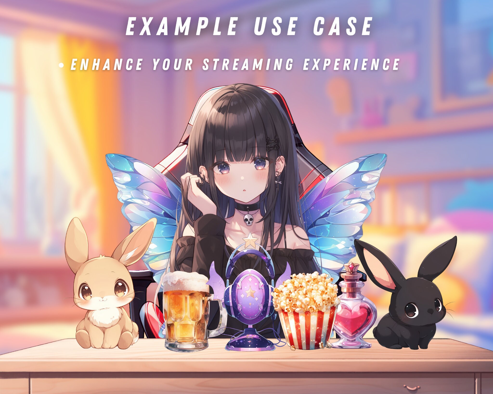 5x VTUBER Baby Bunny Fantasy Kawaii Pets Cute Anime Rabbit Best Friends ...