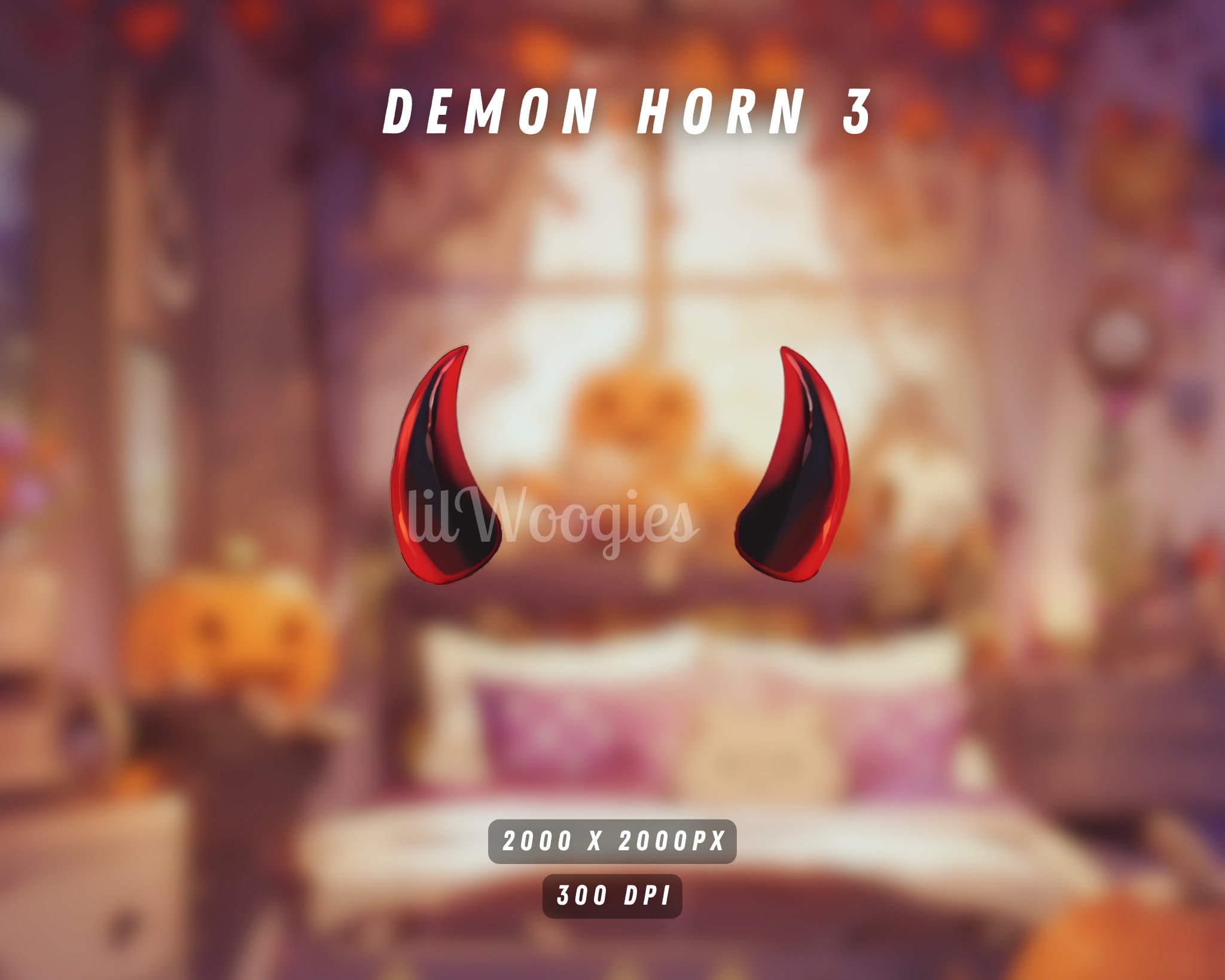 5x Vtuber Demon Horns Assets Dragon Horns Cute Devil Transparent ...