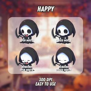 Pngtuber - Grimreaper | Kawaii | Chibi | Ready for Twitch | Vtuber ...