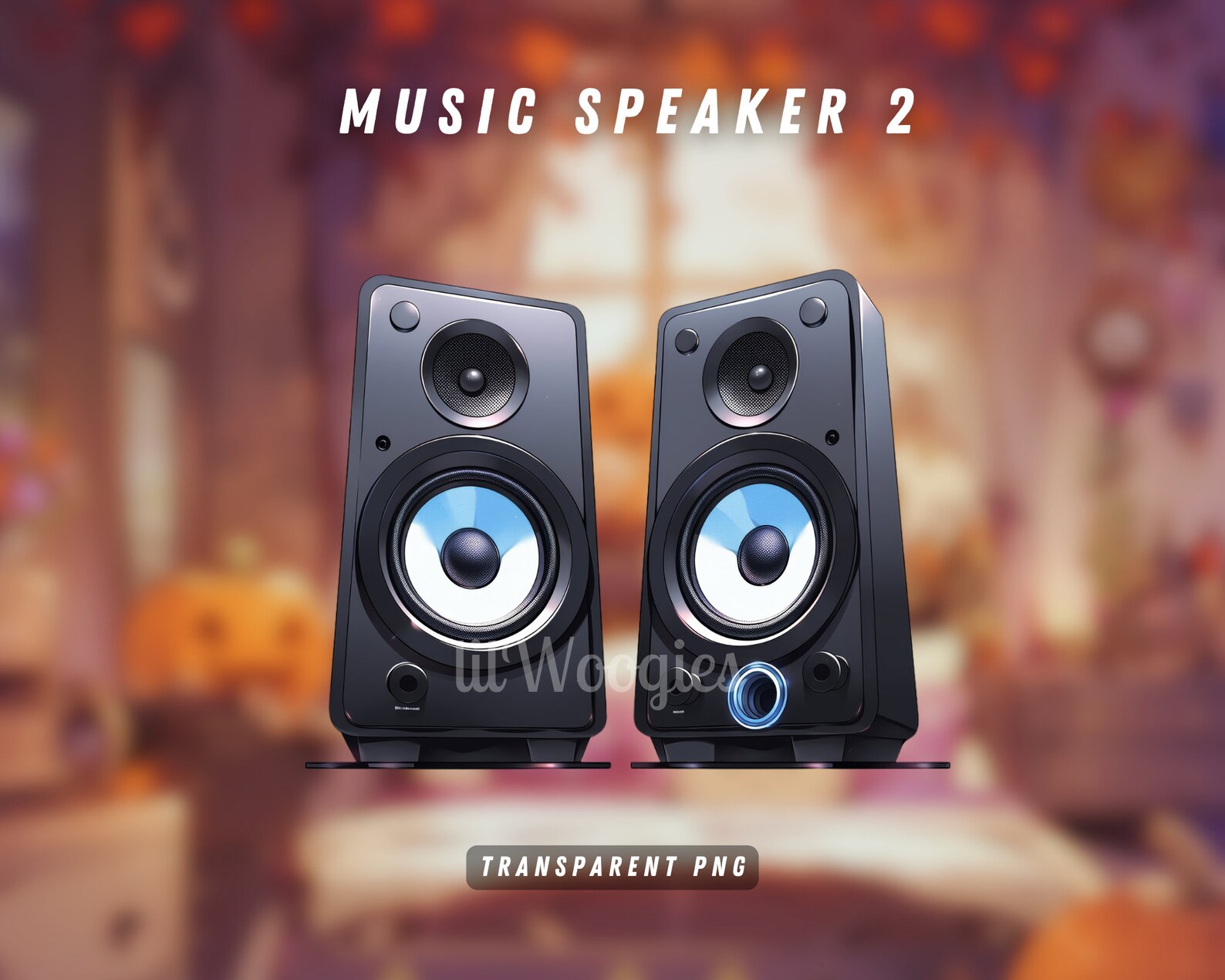5x Vtuber Musical Speaker Assets | Music Speaker Set | Cute Props ...