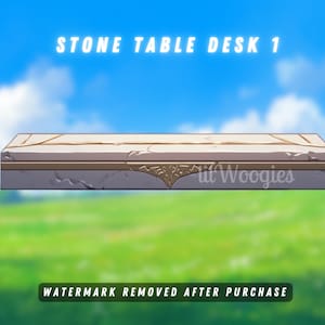 Vtuber Stone Table Desks 5x | Pngtuber | Transparent Props | Cute ...