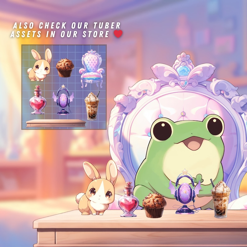 Cute Frog Pngtuber | Kawaii | Ready for Twitch | Streamlabs | Vtuber ...