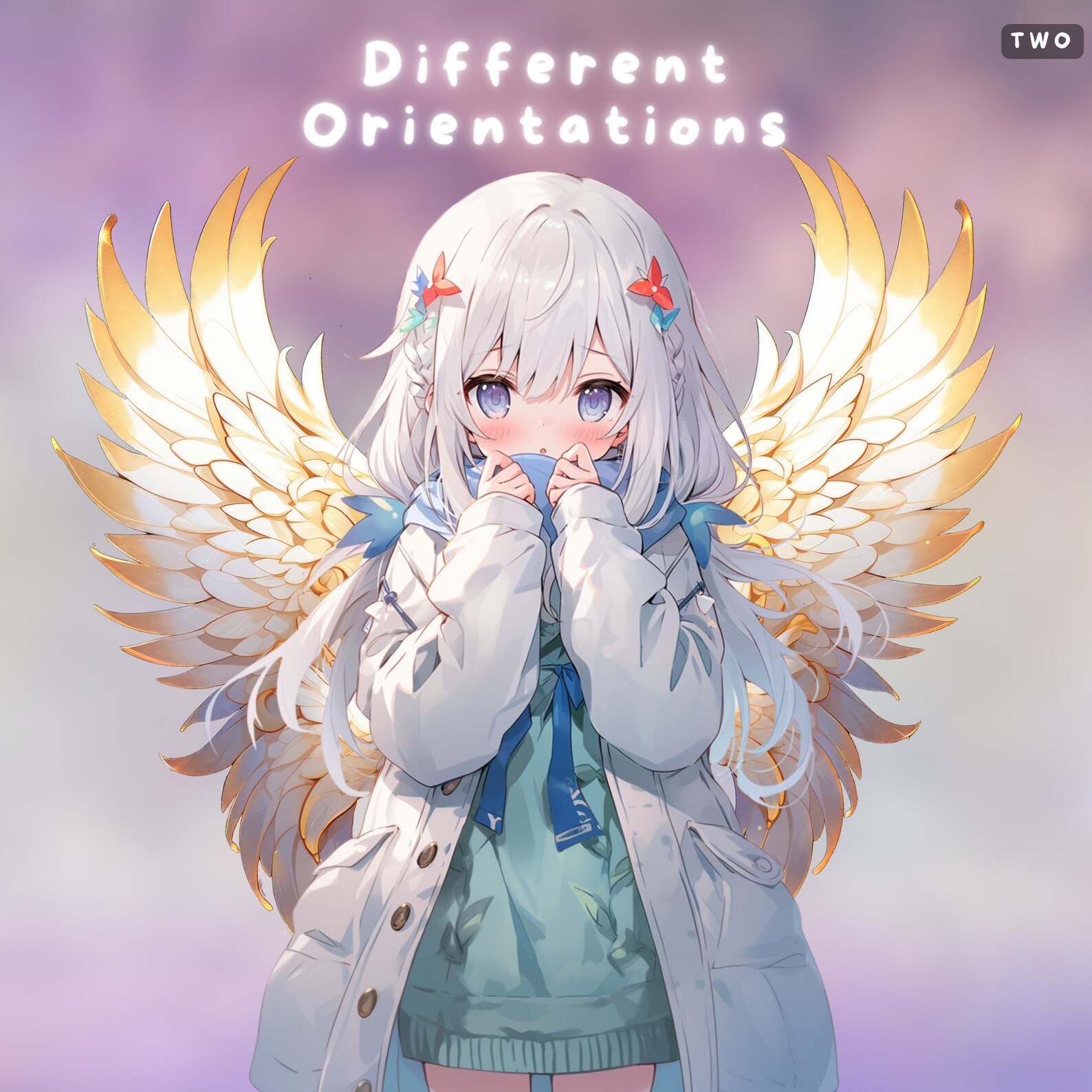 2x VTUBER Angel Wings Fantasy Wings Cute Kawaii Digital Assets Digital ...