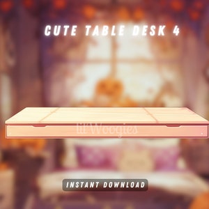 Vtuber Cute Table Desks 5x | Pngtuber | Transparent Props | Cute ...