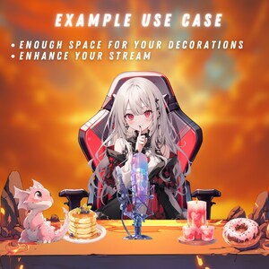 Vtuber Fire Table Desks 5x | Pngtuber | Transparent Props | Cute ...