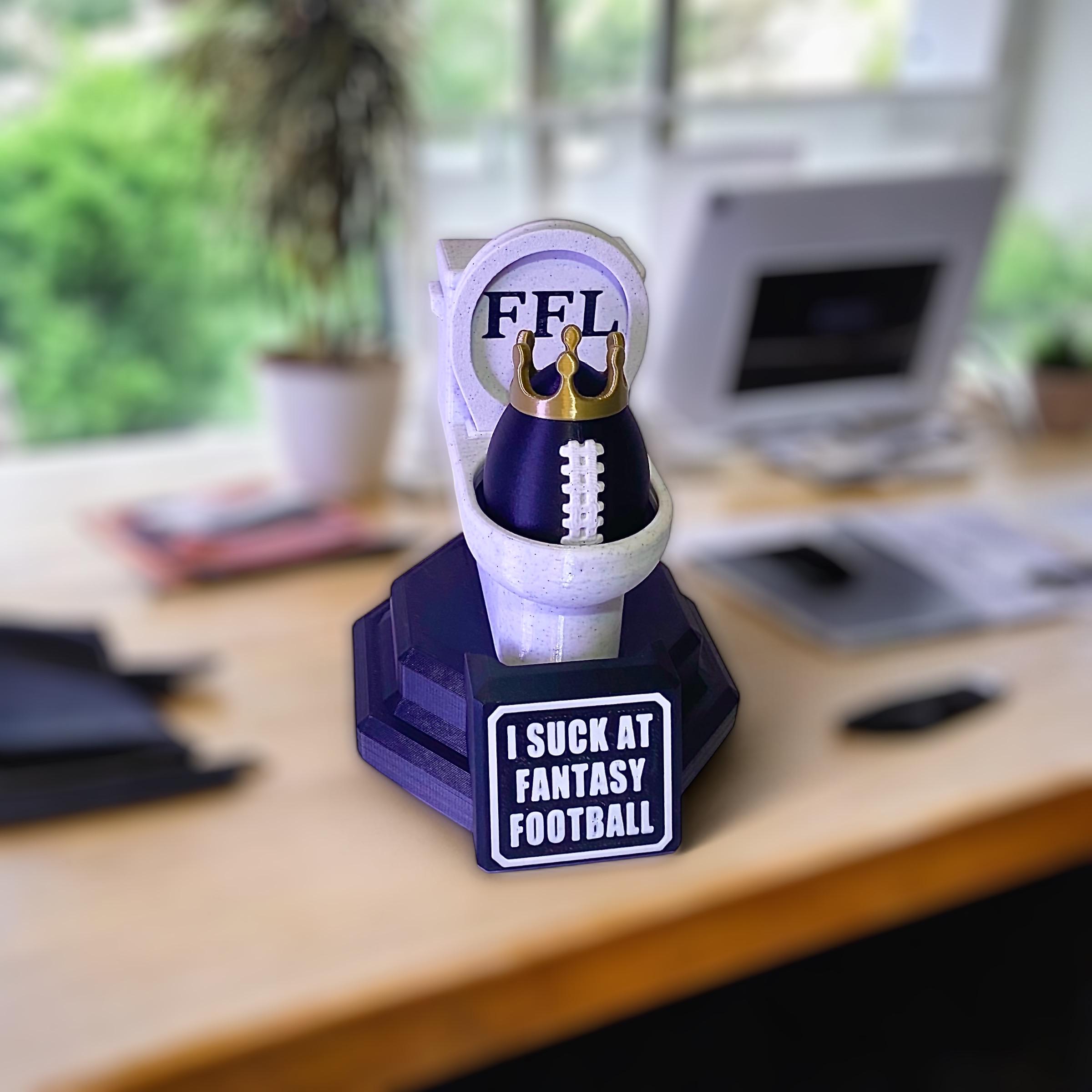 Fantasy Football Toilet Bowl Trophy (preset Plaques) - Etsy