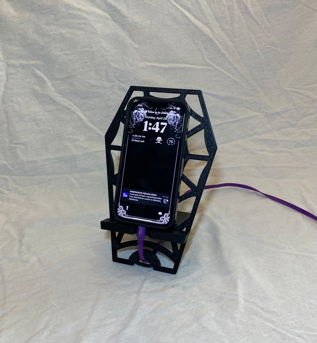 Spider Web Coffin Phone Stand - Etsy