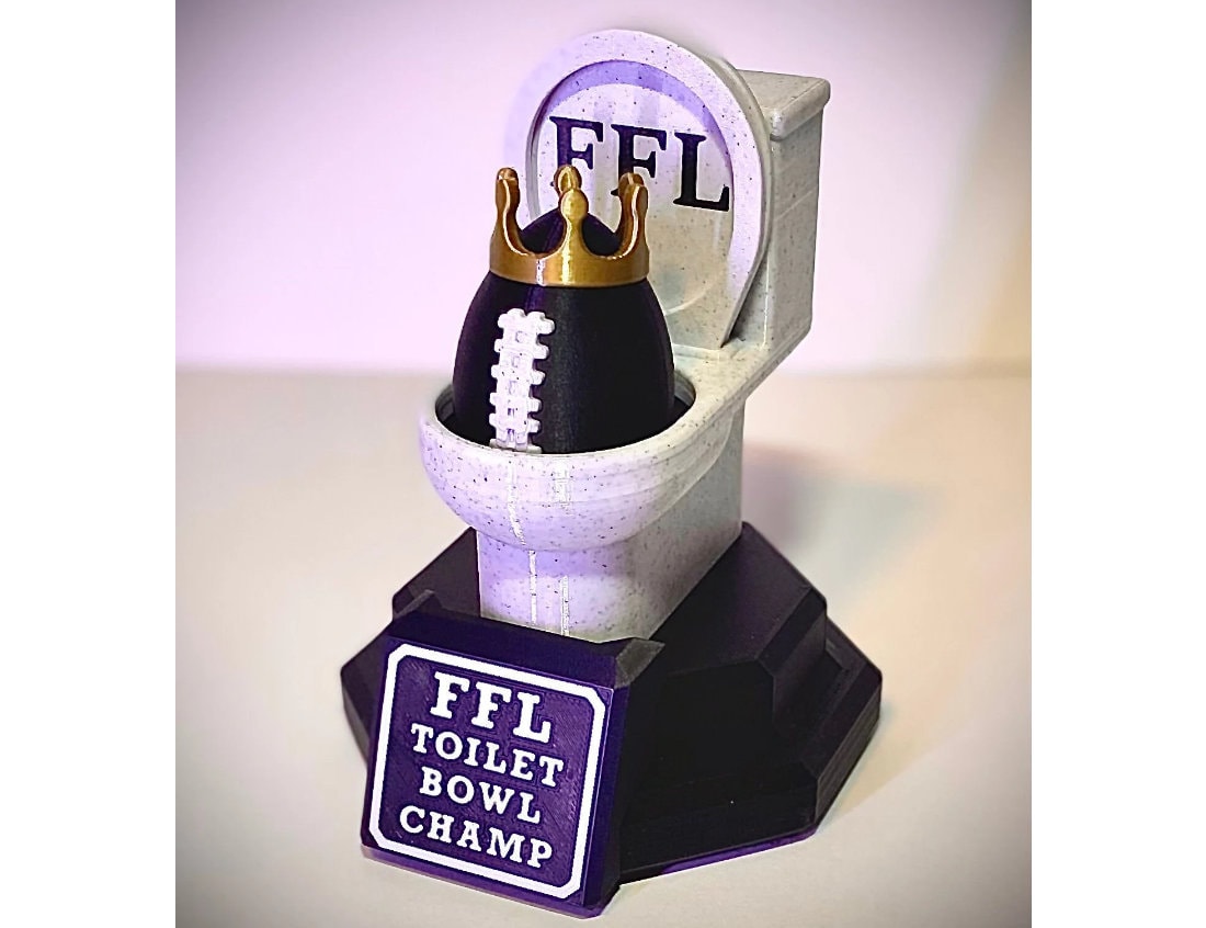 Fantasy Football Toilet Bowl Trophy preset Plaques - Etsy