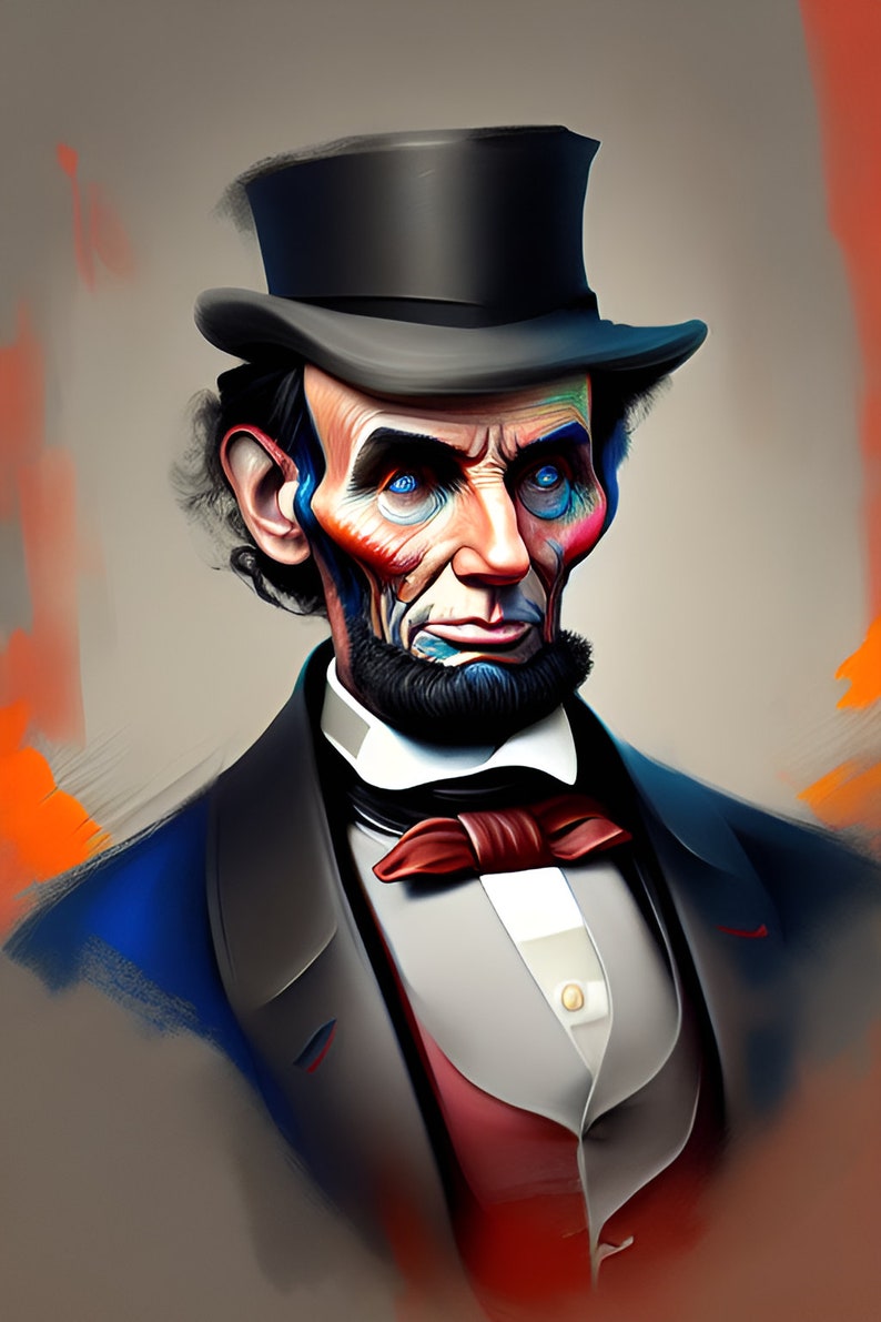 Creepy Abraham Lincoln Art - Etsy