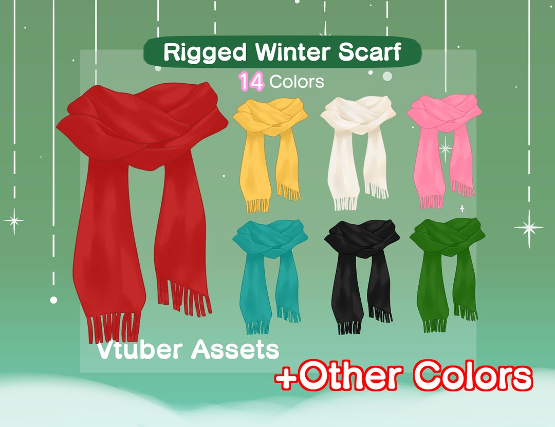 Vtuber Rigged Scarf Asset | Winter Scarf | Christmas Accessories - Etsy