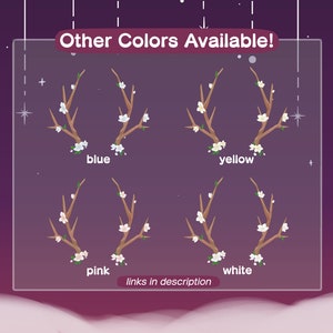 Vtuber Purple Flower Antlers and Ears Assets Cherry Blossom Antlers ...