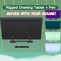 Vtuber Hand Asset - Rigged Pen and Tablet, Mouse Tracking Pen, Moc3 ...