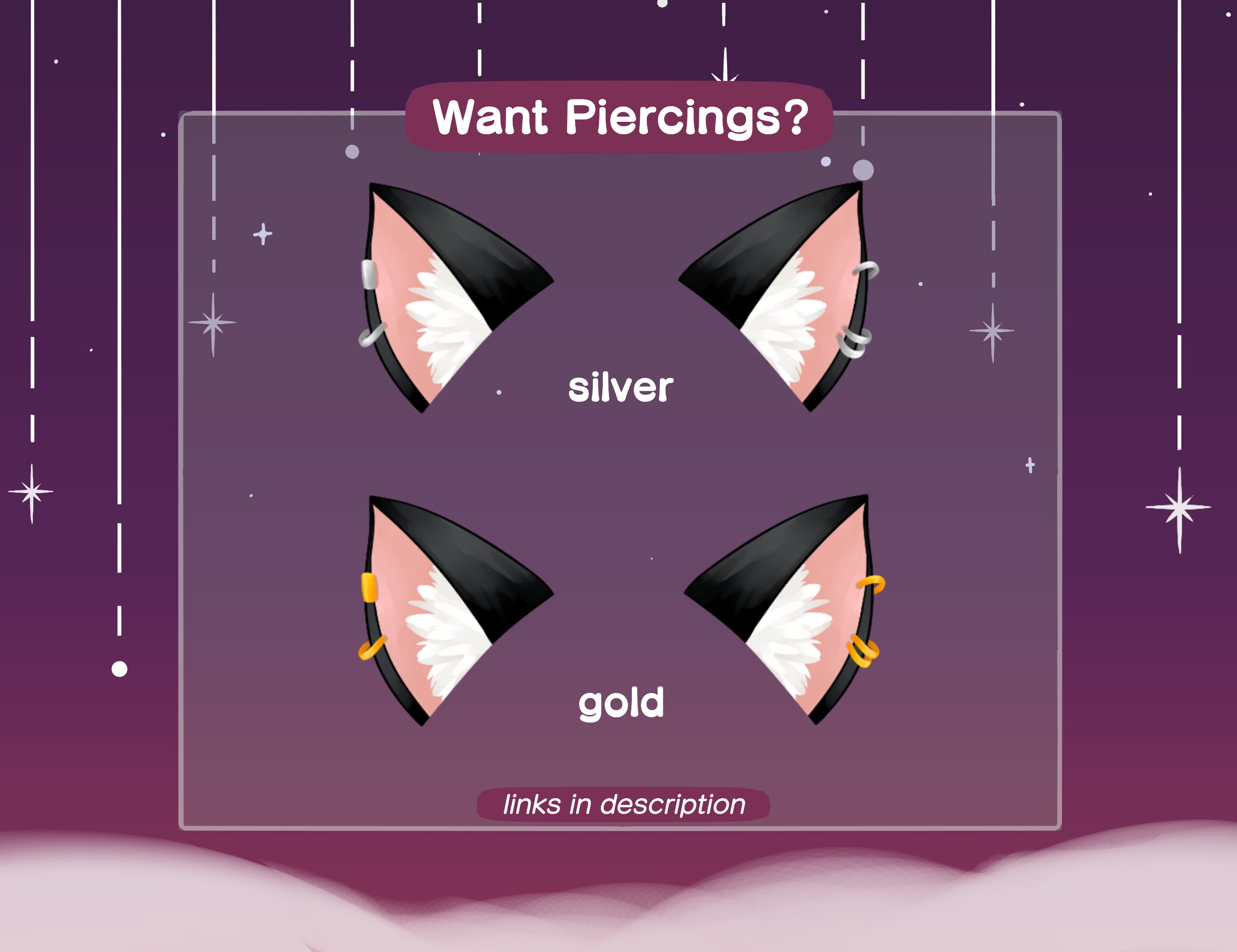 Vtuber Black Cat Ears Assets Animal Ears - Etsy