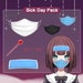 Vtuber Sick Face Mask Thermometer Pack Assets | Fever Cooling Pad ...