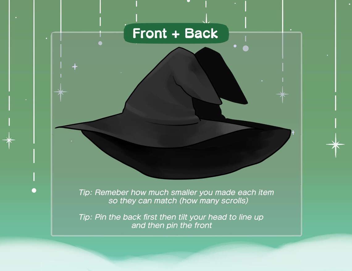 Vtuber Witch Hat Asset Halloween Asset Vtuber Costume - Etsy