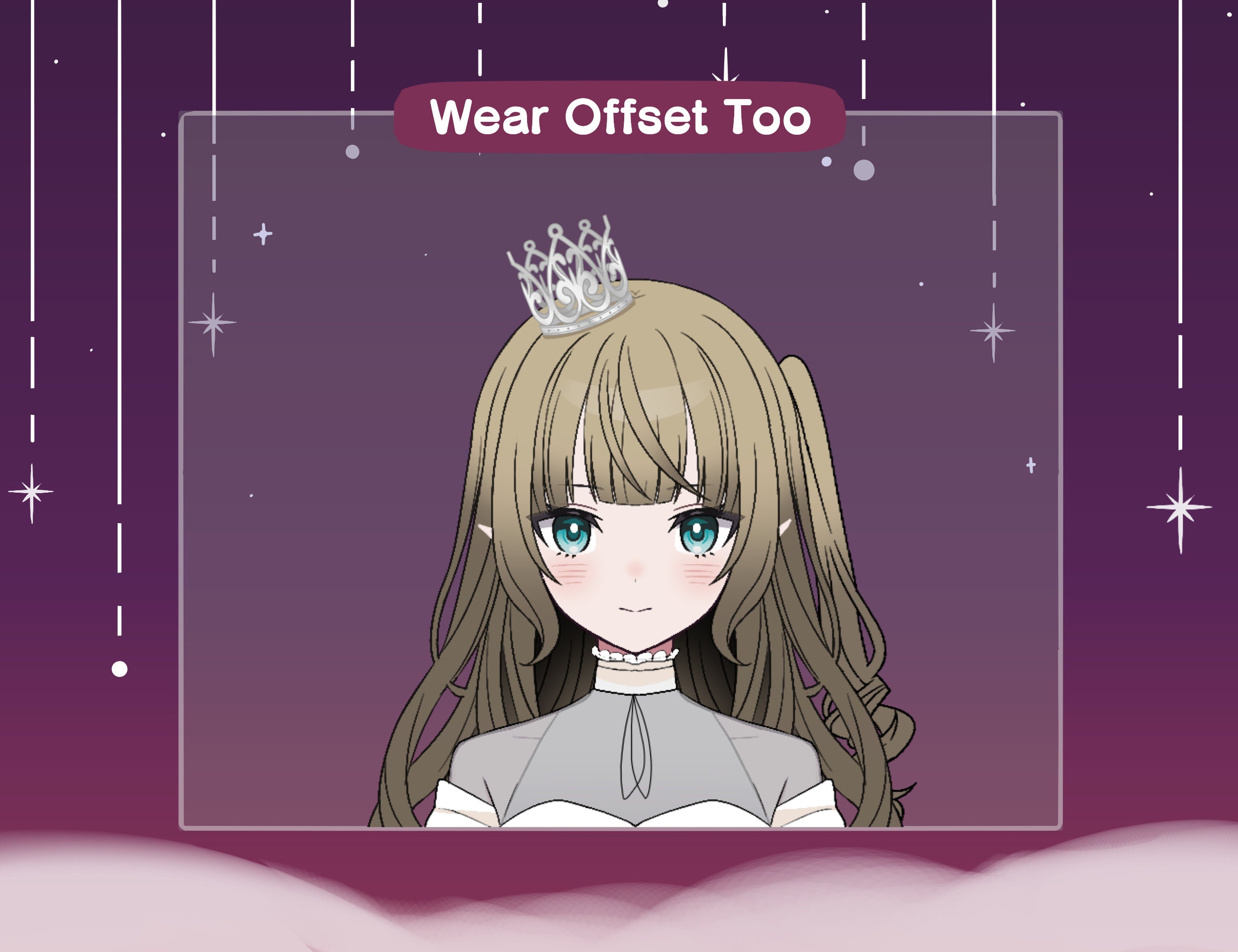 Vtuber Crown Asset Small Crown Small Tiara Princess Crown Silver Gold ...