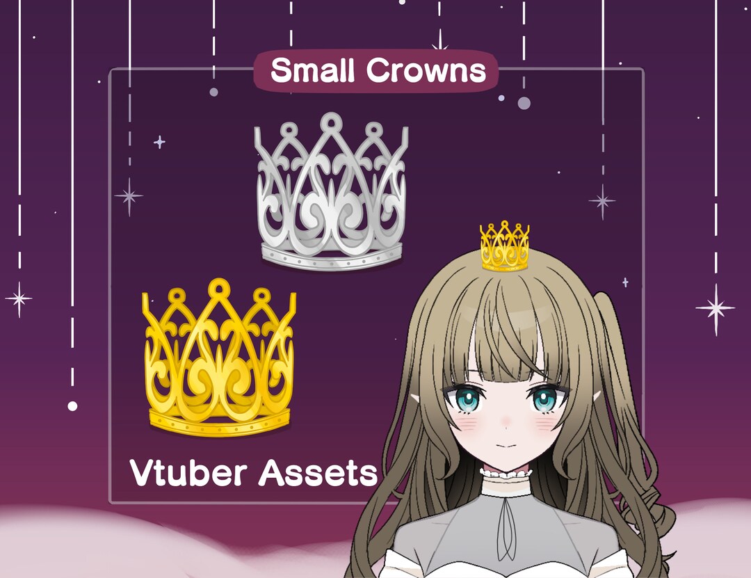 Vtuber Crown Asset | Small Crown | Small Tiara | Princess Crown ...
