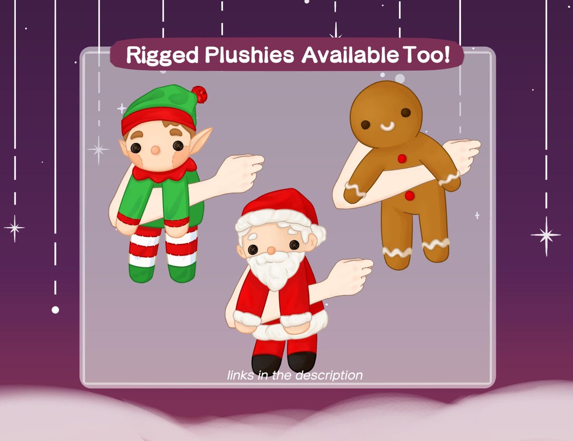 Vtuber Santa Hat Asset | Rigged Christmas Hat - Etsy