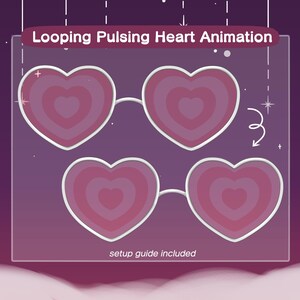 Vtuber Animated Heart Glasses Asset | Valentines Day Vtuber Assets ...