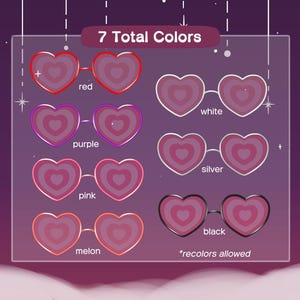 Vtuber Animated Heart Glasses Asset | Valentines Day Vtuber Assets ...