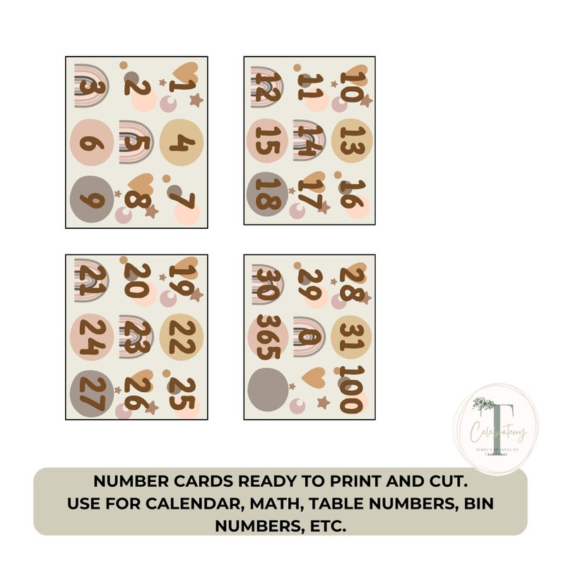 Boho Classroom Editable Template Bundle, Name Cards, Affirmation Cards ...