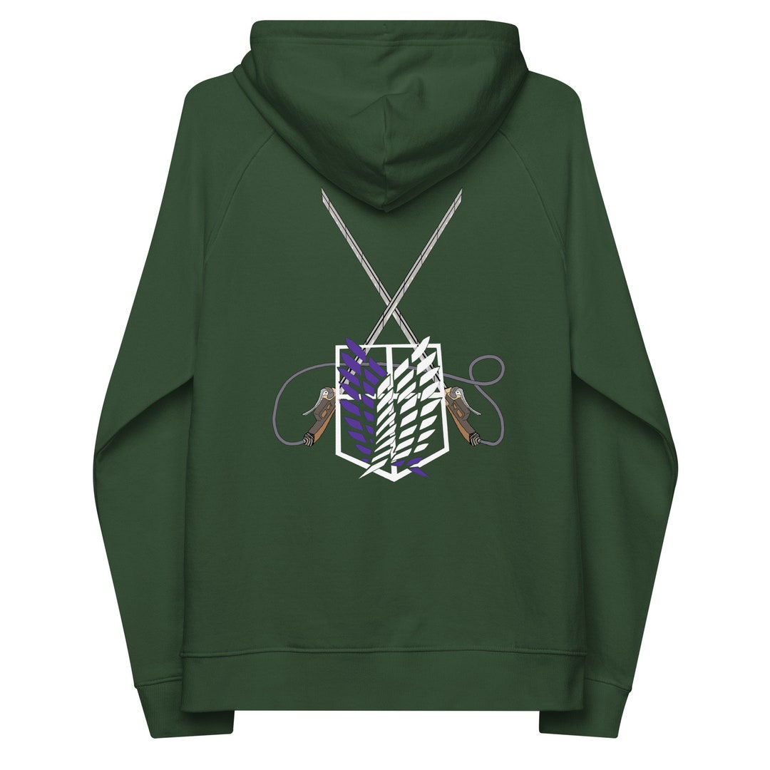 Wings of Memories | AOT Inspired | Fan Art | Unisex Eco Raglan Hoodie ...